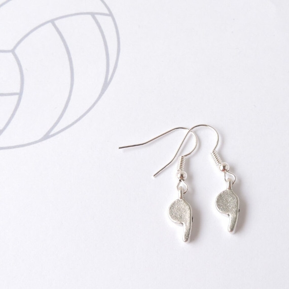 3D netball umpire whistle earrings silver plated 3D whistle | Etsy