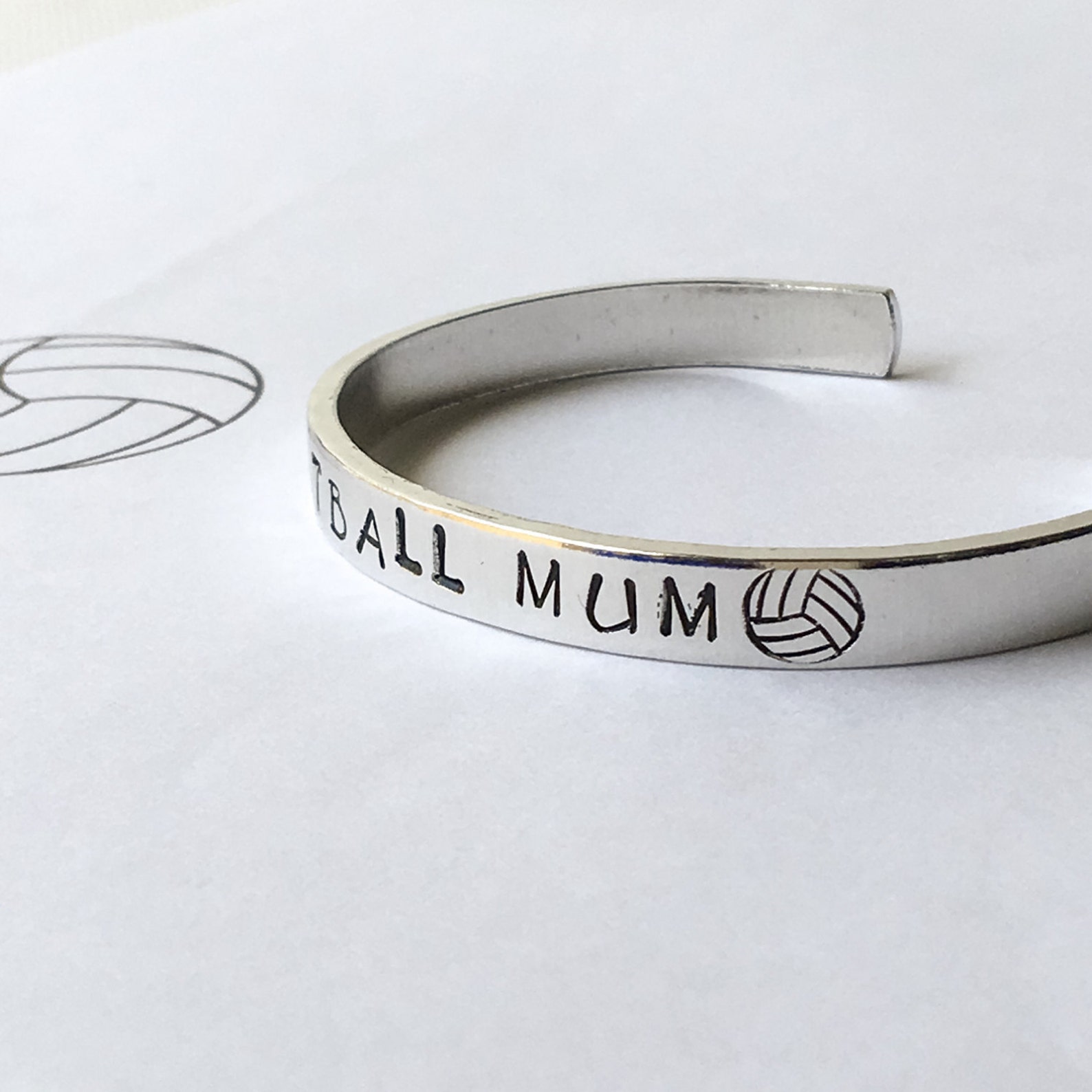 Netball Cuff Bangle Netball Mum Netball Bangle Hand - Etsy