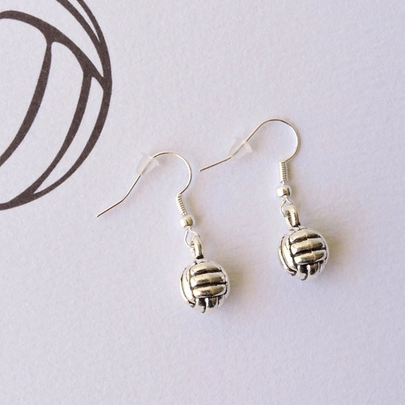 3D Netball Earrings Silver Plated 3D Netball Charm on Hypoallergenic ...