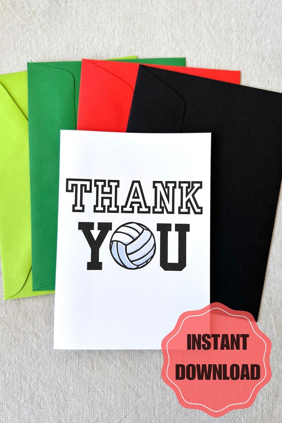 DIGITAL FILE Netball Thank You Card Blank for Your Message, PDF ...