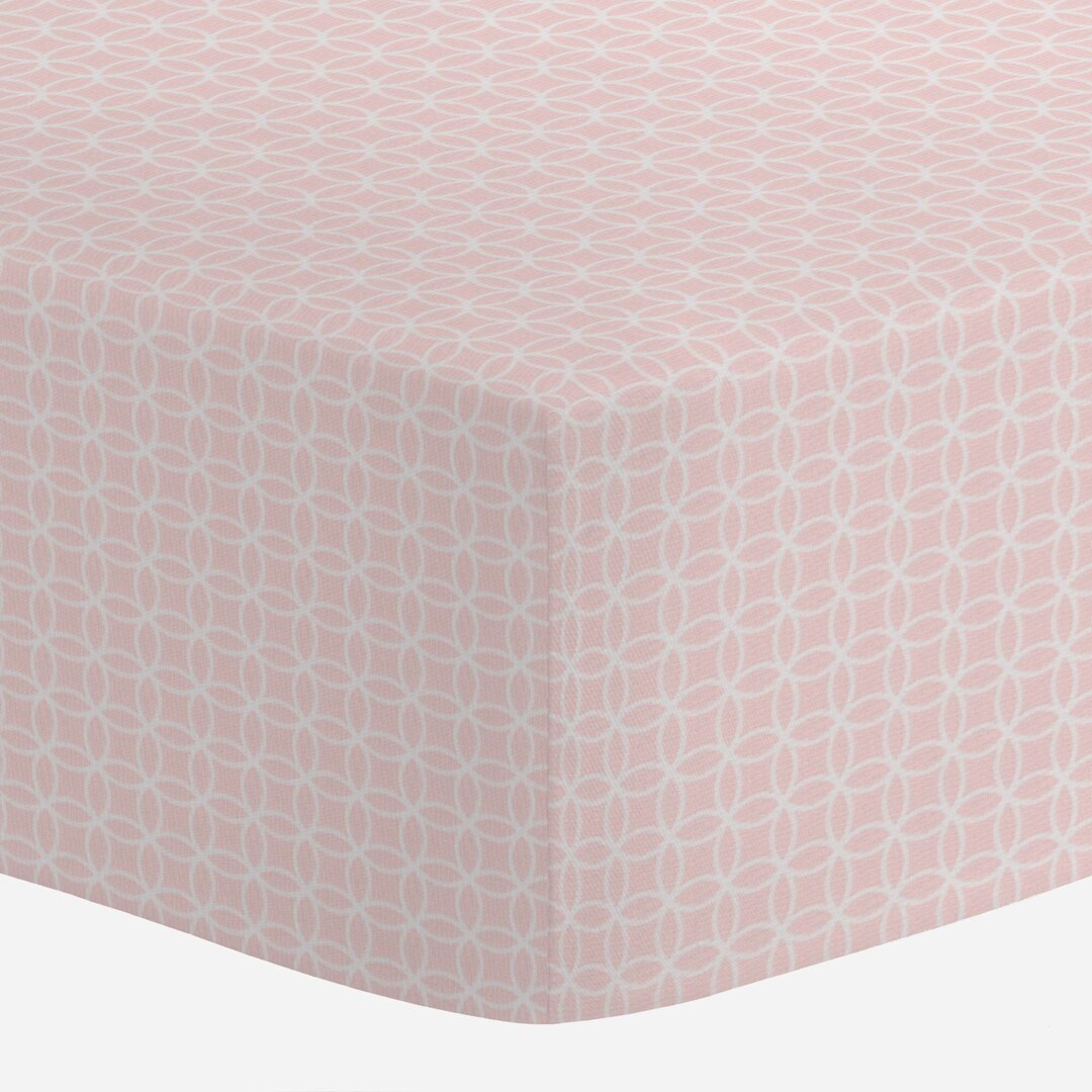 Pink Circles MINI Crib Sheet Nursery Rhyme Toile Collection for Mini ...
