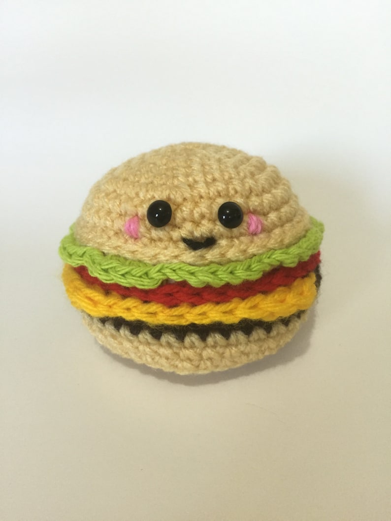 Cheeseburger Crochet Pattern, Hamburger, Amigurumi, - Etsy