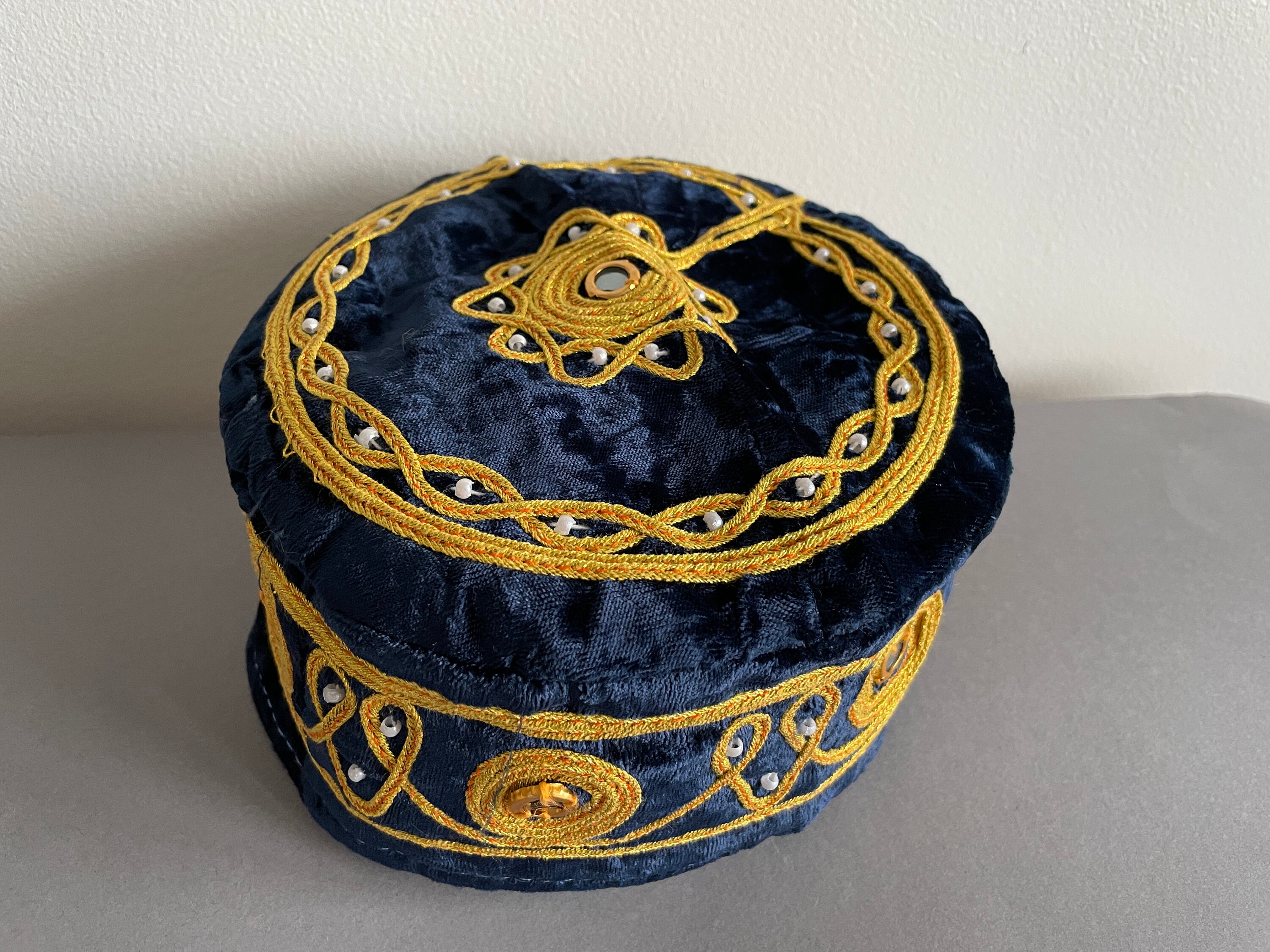 Midnight Blue Colour Oriental Cap Turkish Fez Fes Handmade | Etsy