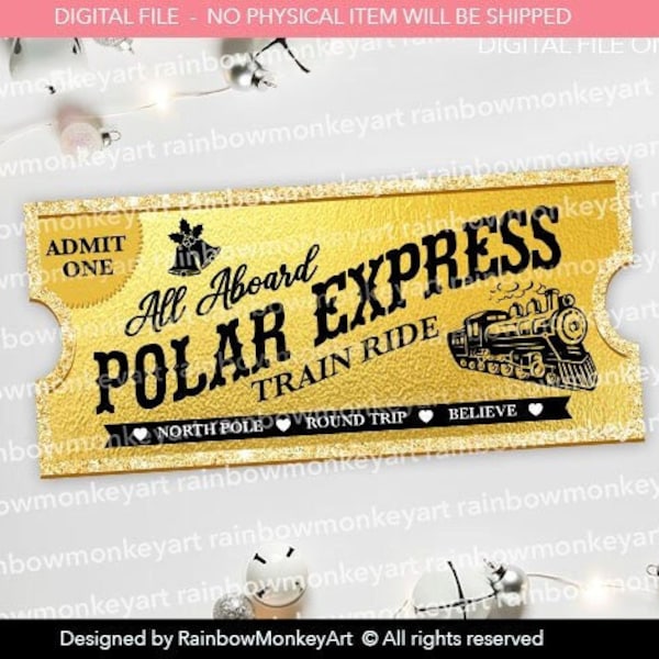 Golden Ticket Template - Etsy