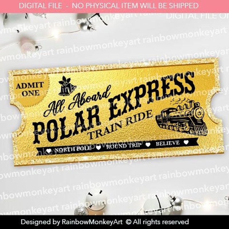 Polar Express Golden Ticket - Etsy