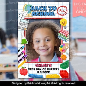 Printable Back to School Photo Booth Frame, Welcome Back to School ...