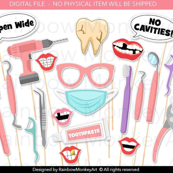 Dentist Photo Booth Props - Etsy