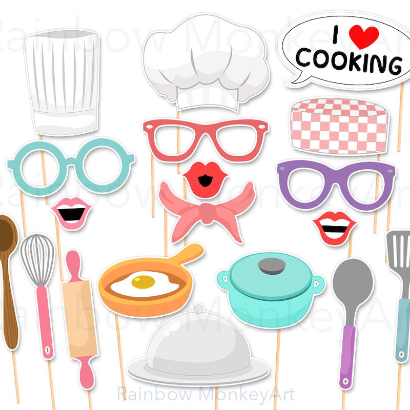 Cooking Party Photobooth Party Props - Etsy