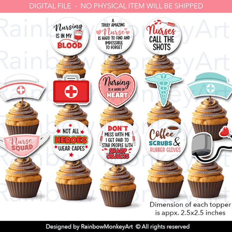 Nurse Cupcake Topper - Etsy