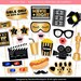 Printable Pyjamas and Movie Night Photo Booth Props Black and Gold ...