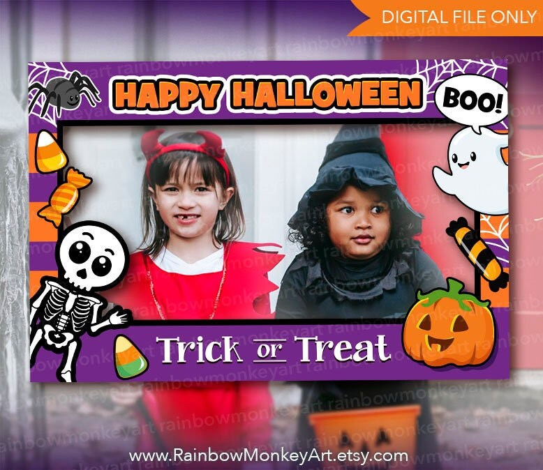 Printable Halloween Photo Booth Frame Kids Halloween Party - Etsy