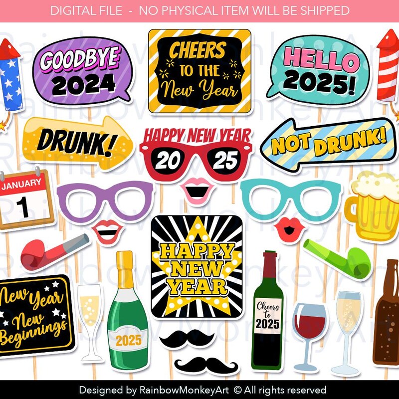 New Years Backdrop - Etsy