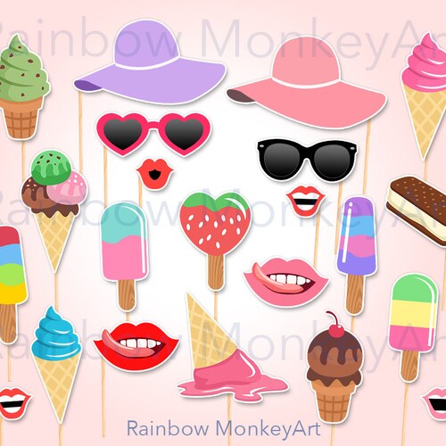 Sweet Shoppe Photo Booth Props for Candy Sweet Party - Etsy