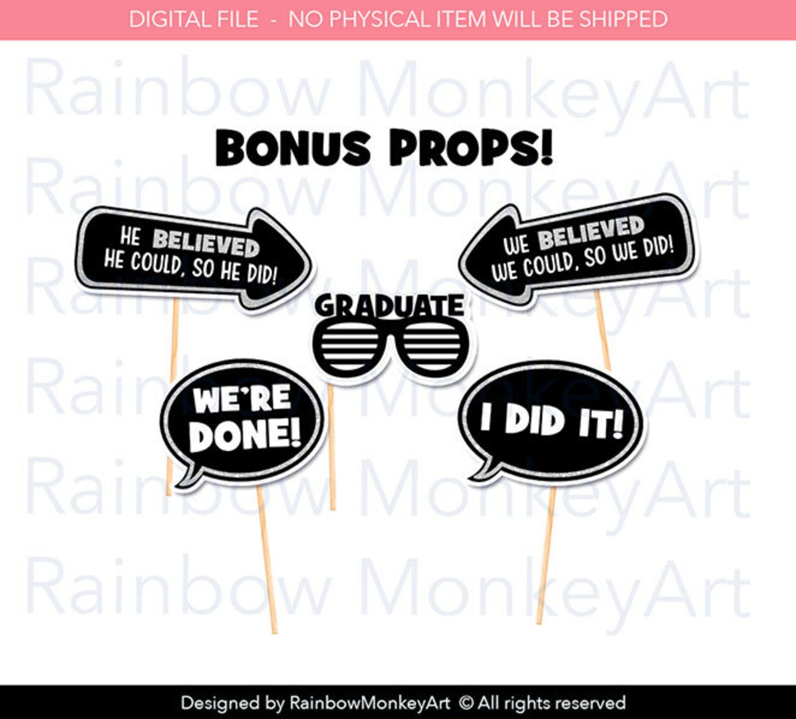 Printable 2023 Graduation Photo Booth Props Black Silver - Etsy