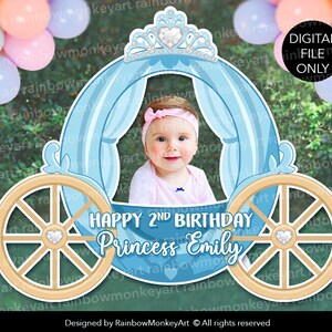 Printable Princess Horse Carriage Photo Booth Frame - Carriage for ...