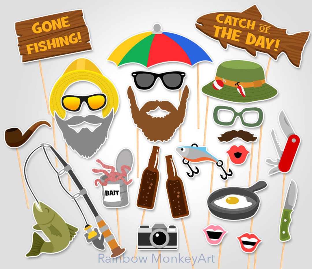 Fishing Trip Printable Photo Booth Props - Fishing Photobooth Props ...