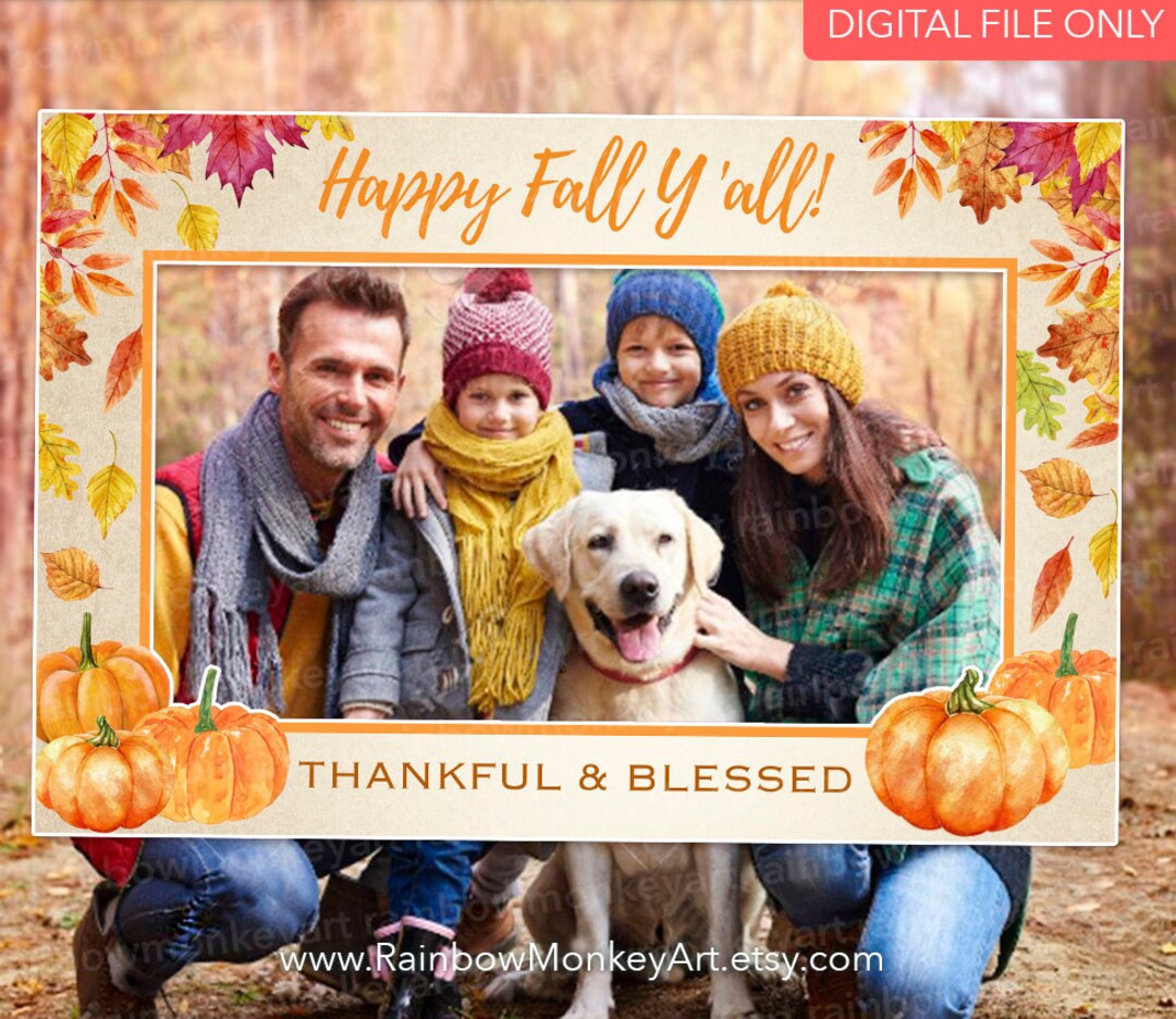 Printable Fall Photo Booth Frame - Fall Celebration Photo Booth Frame ...