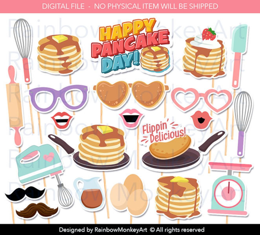Printable Pancake Day Photo Booth Props Pancake Day Photo Booth Props ...
