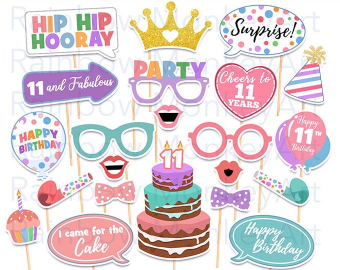 Photo Booth Props | PVC Photo Booth Props | Birthday Props - Etsy