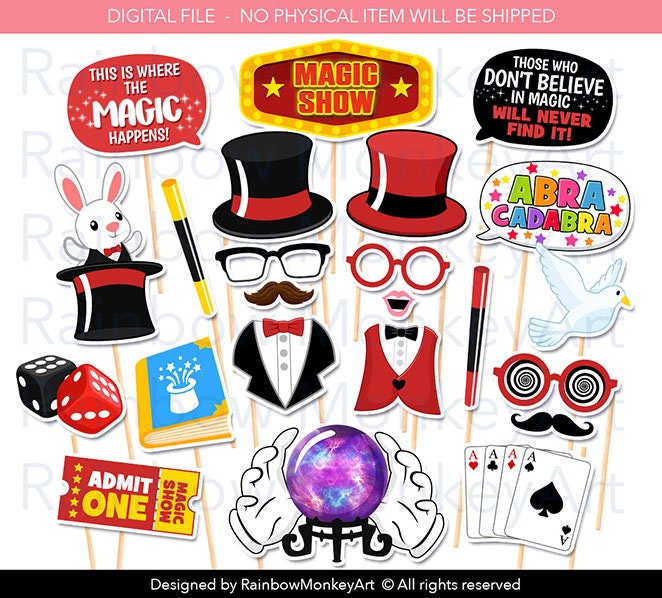 Printable Magic Show Photo Booth Props Magic Show Party - Etsy Australia