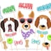Printable Dog Party Photo Booth Props - Puppy Photobooth Props - St ...