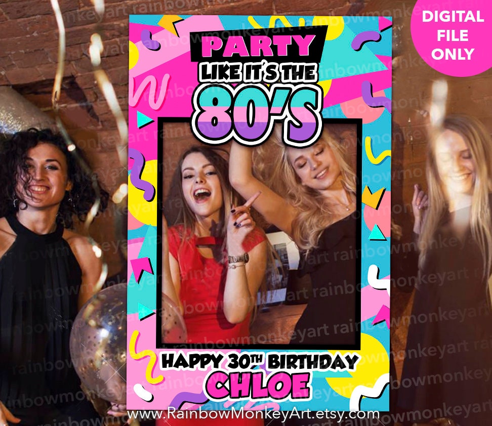 Printable 80s Photo Booth Frame 80's Style Photobooth - Etsy Australia