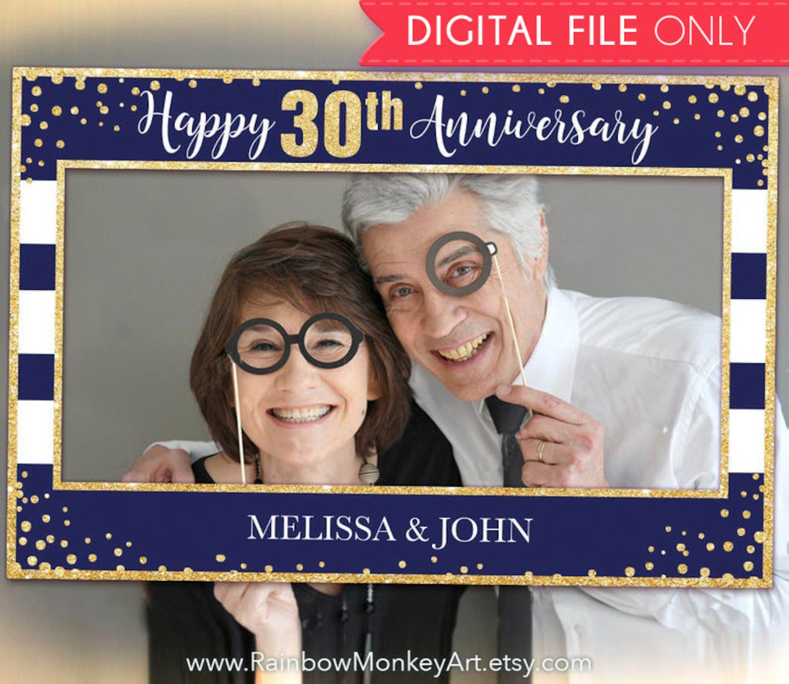 Printable 30th Anniversary Photo Booth Frame 30th | Etsy
