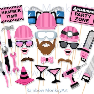 Construction Printable Photo Booth Props - Construction Photo Booth ...