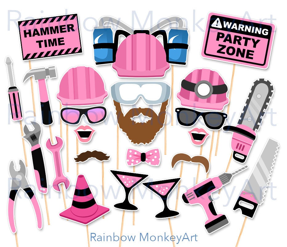 Construction Printable Photo Booth Props Construction Photo - Etsy UK