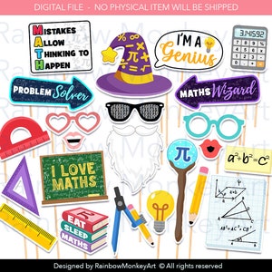Printable Mathematics Photo Booth Props - Maths Photobooth Props ...