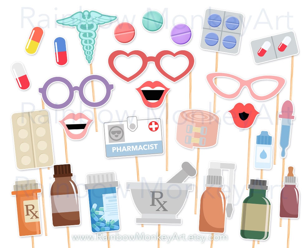 Pharmacist Party Printable Photo Booth Props Pharmacist | Etsy UK
