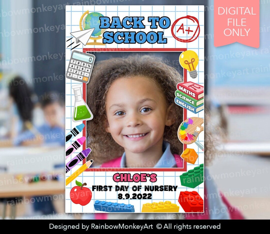 Printable Back to School Photo Booth Frame, Welcome Back to School ...