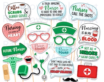 Nurse photo booth props store