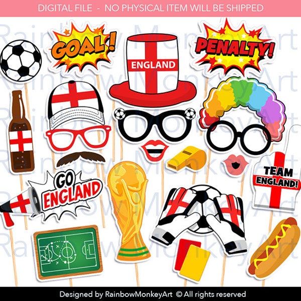 Printable Soccer Photo Booth - Etsy