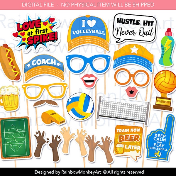 Volleyball Photo Booth - Etsy