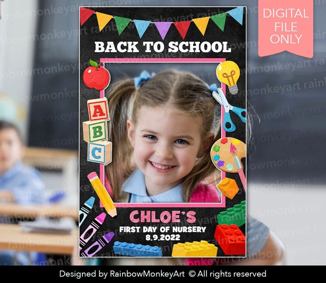 Printable Back to School Photo Booth Frame, Welcome Back to School ...
