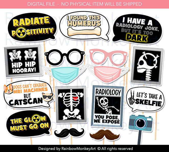 Printable Radiology Photo Booth Props Funny Radiology Puns - Etsy UK