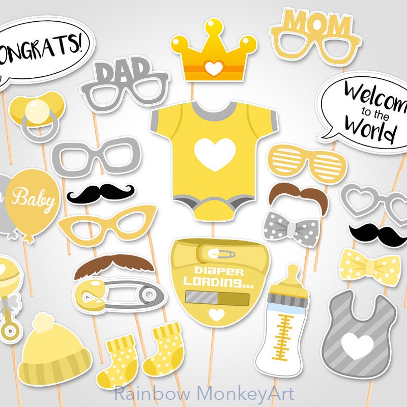 Yellow Baby Shower - Etsy