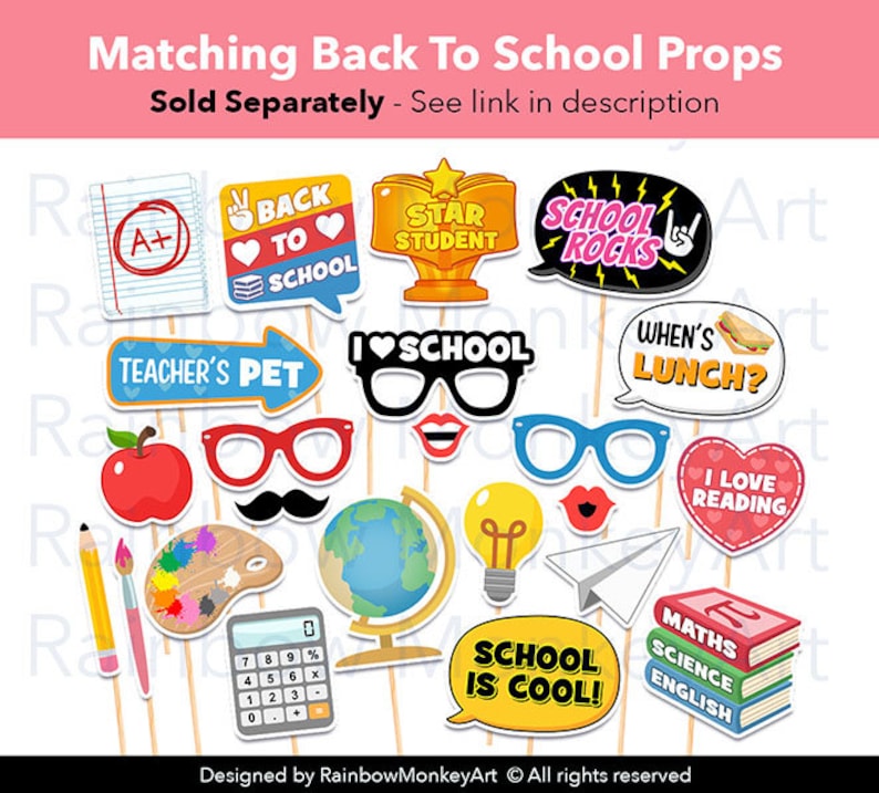 Printable Back to School Bus Photo Booth Frame Back to School - Etsy