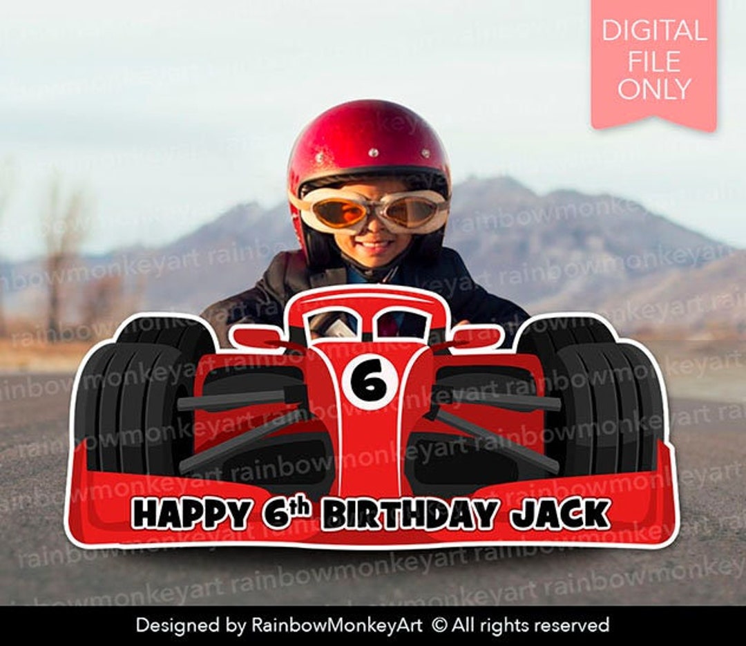 Race Car Printable Photo Booth Frame - Race Car Photo Booth Frame ...