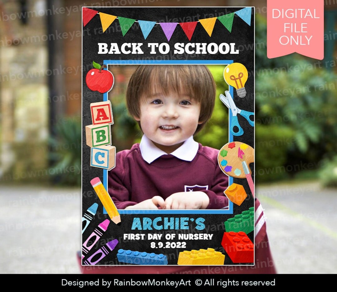 Printable Back to School Photo Booth Frame, Welcome Back to School ...