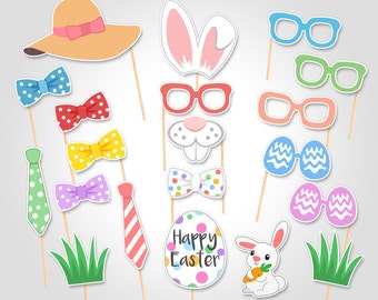 Easter Party Celebration Printable Photo Booth Props Easter | Etsy