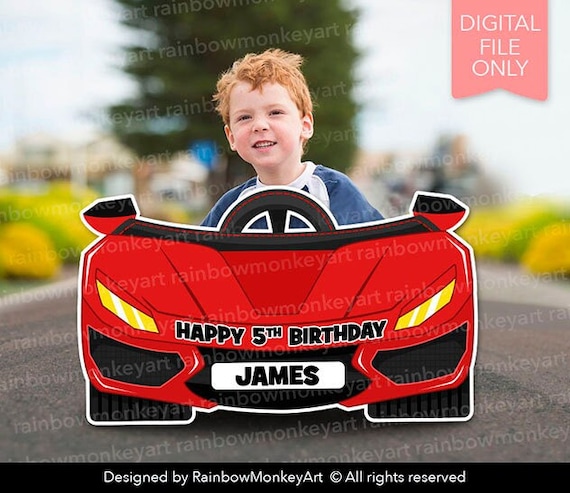 Red Sports Car Printable Photo Booth Frame Sports Car Photo | Etsy