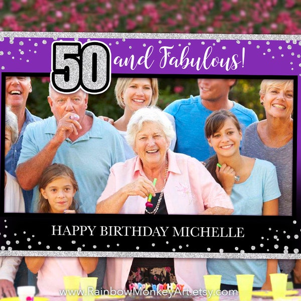 Silver 50th Birthday Frame - Etsy