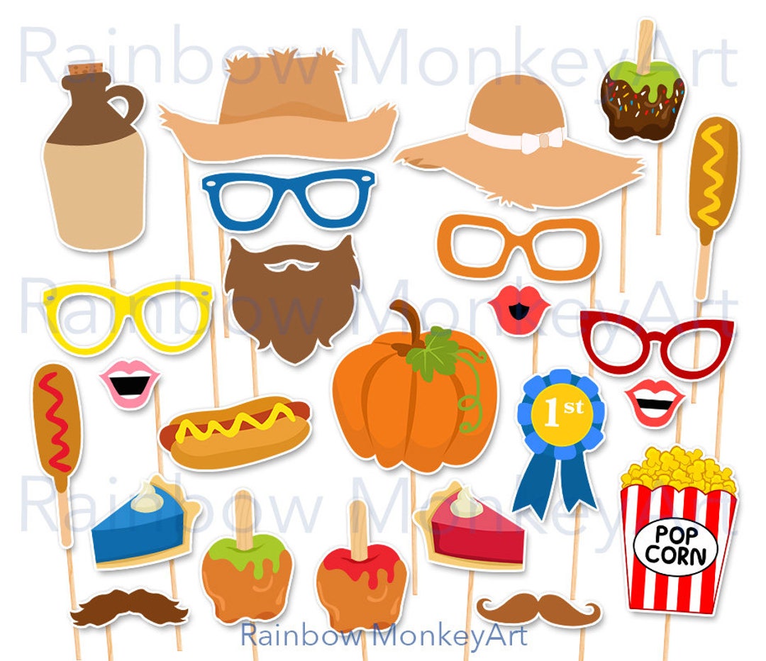 Printable County Fair Photo Booth Props - Fall Festival Photobooth ...