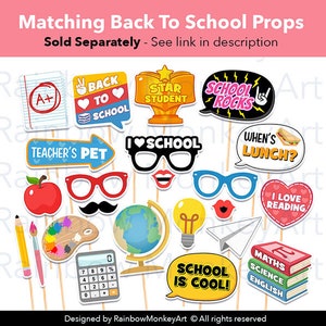 Printable Back to School Photo Booth Frame, Welcome Back to School ...