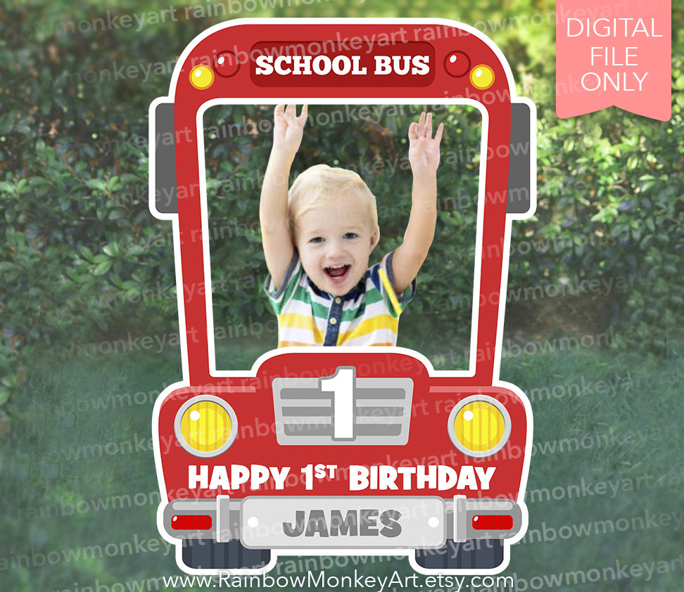 Red Bus Printable Photo Booth Frame Red Bus Photo Booth - Etsy UK