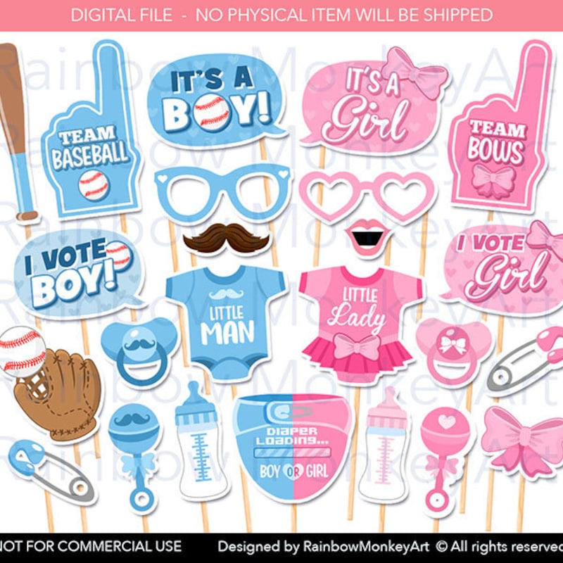 Photo Booth Gender Reveal - Etsy