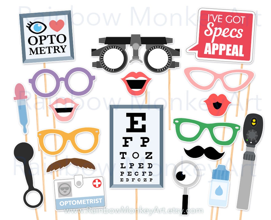 Optometrist Photo Booth Props: Doctor Party Decorations (digital ...