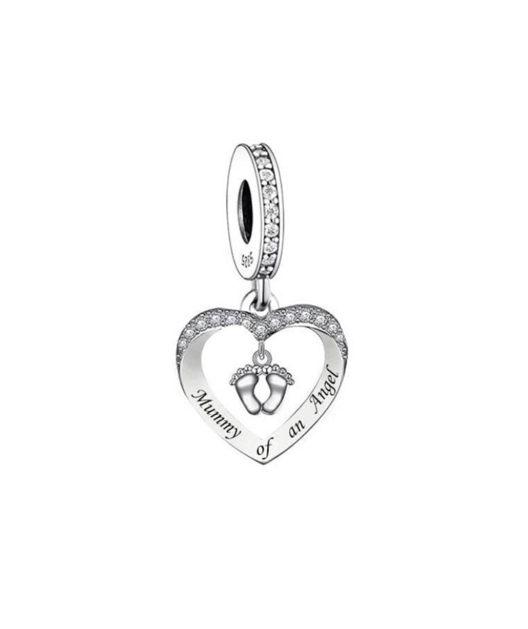 Mummy of an Angel Charm Angel Wings Charm 925 Sterling - Etsy UK
